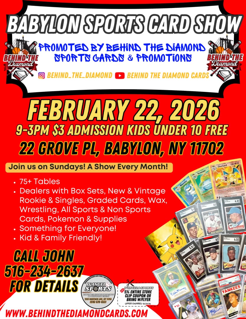Babylon Sports Card Show: Presented by Behind the Diamond Cards | Treasure